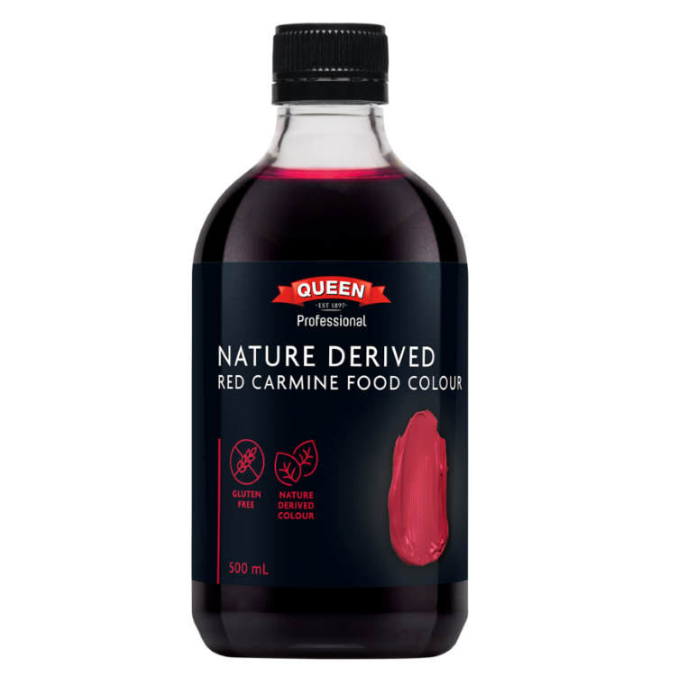 Nature Derived Red Carmine Food Colour 500 mL - Queen Professional